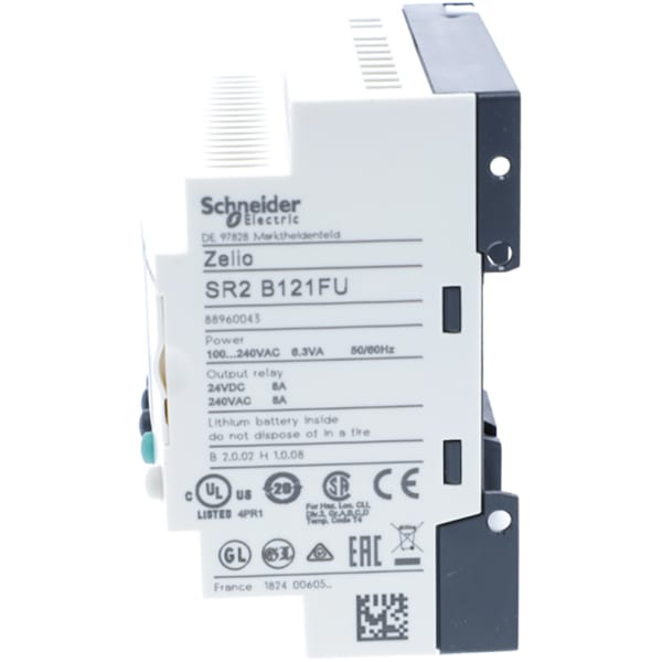 Schneider Electric - SR2B121FU - Compact Smart Relay/Programmable 12 I/O, 100-240VAC, LCD, Zelio ...