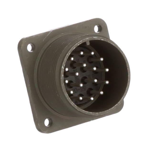 Amphenol Industrial - MS3102A20-29P - Connector box receptacle class a size 20 17 #16 solder pin ...