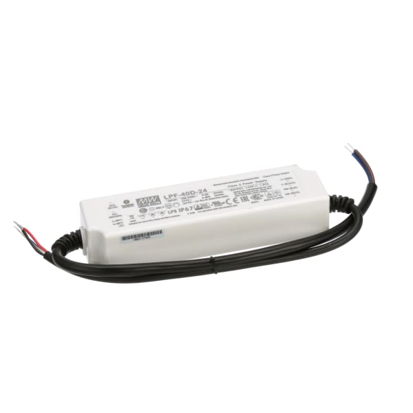 MEAN WELL - LPF-40D-24 - Power Supply,AC-DC,24V,1.67A,100-305V In,Enclosed,PFC,LED Driver,LPF ...