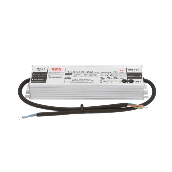 MEAN WELL - HLG-240H-24A - Power Supply,AC-DC,24V,10A,100-305V In,Sealed,PFC,LED Driver,HLG-240H ...