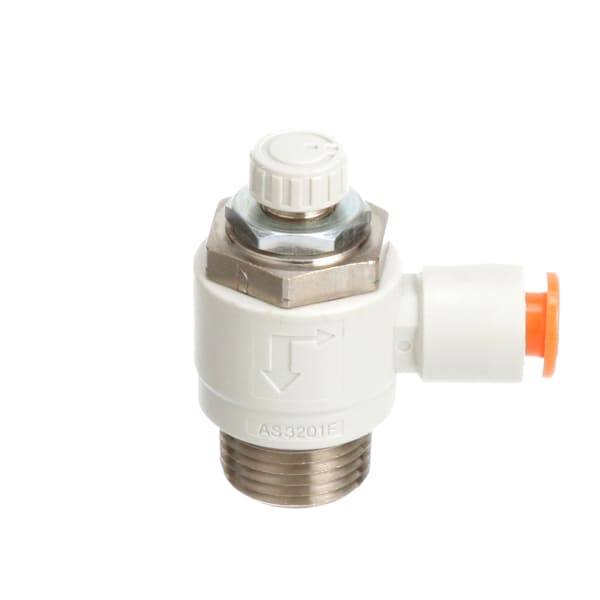 SMC Corporation - AS3201F-N03-07 - Speed Controller, Meter Out, Elbow, 3/8 NPT 1/4 Tube , Air ...