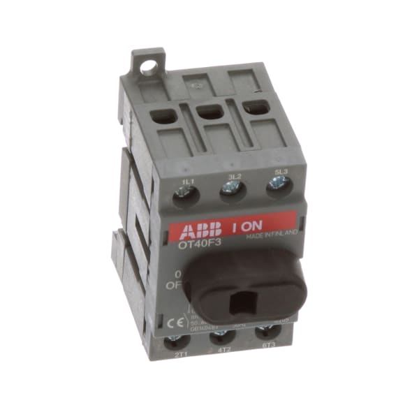 ABB - OT40F3 - Non-Fused Disconnect switch 40A 3 Poles 600VAC, DIN Rail / Panel Mount, UL508 - RS