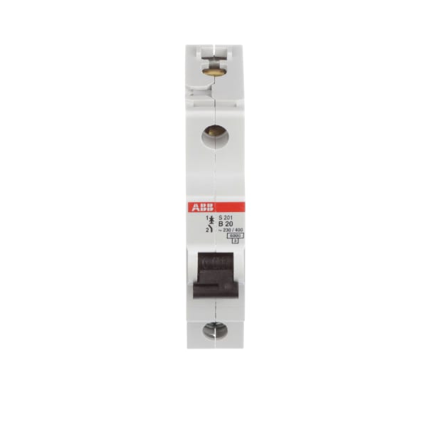 ABB - S201-B20 - Circuit Breaker, Supplementary, B Curve, 1-Pole, 20A, 480Y/277 VAC, UL1077, DIN ...