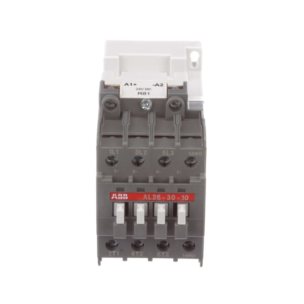 ABB - AL26-30-10-81 - Contactor,NEMA,3 Pole,28A,24VDC Coil,1NO Aux,DIN Rail/Panel Mount,AL ...