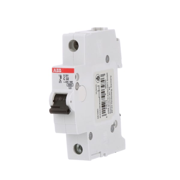 ABB - S201-C32 - Circuit Breaker, Supplementary, C Curve, 1-Pole, 32A, 6kA, 480Y/277VAC, UL1077 - RS