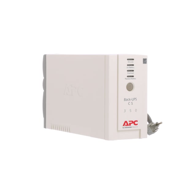 American Power Conversion (APC) - BK350 - UPS, 120 VAC, 210 W, 350 VA, (3) 5-15R Out, NEMA 5-15P ...