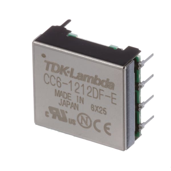 TDK-Lambda - CC6-1212DF-E - DC-DC Converter, Out -12, +12VDC, In 12VDC, Thru-Hole, Open-Frame ...
