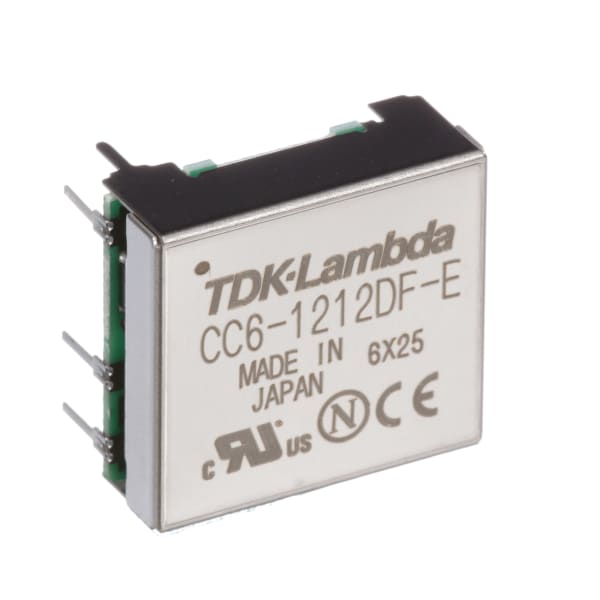TDK-Lambda - CC6-1212DF-E - DC-DC Converter, Out -12, +12VDC, In 12VDC, Thru-Hole, Open-Frame ...
