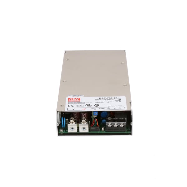 MEAN WELL - RSP-750-24 - Power Supply,AC-DC,24V@31.3A, 12VDC@0.1A,100-264V In,Enclosed,PFC,RSP ...
