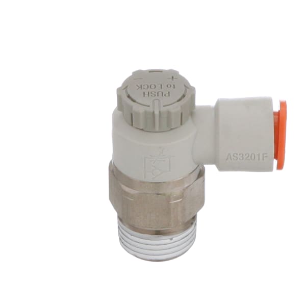 SMC Corporation - AS3201F-N03-11SA - Speed controller, elbow, meter-out, 3/8" one-touch x 3/8 ...