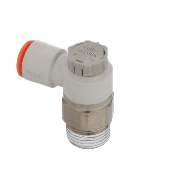 SMC Corporation - AS3201F-N03-11SA - Speed controller, elbow, meter-out, 3/8" one-touch x 3/8 ...