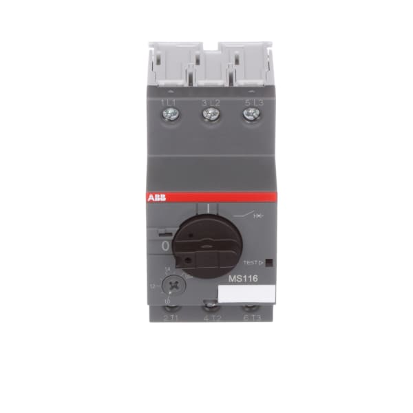 ABB - MS116-1.6 - Manual Motor Starter, 0.75hp@480V, 1-1.6A, 690V, Thermal/Magnetic, MS116 ...