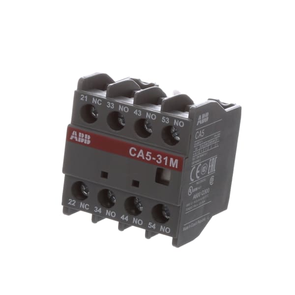 ABB - CA5-31M - Auxiliary Contacts Front Mount Block, 3NO-1NC, Screw Clamp, A9-A75, CA5 Series - RS