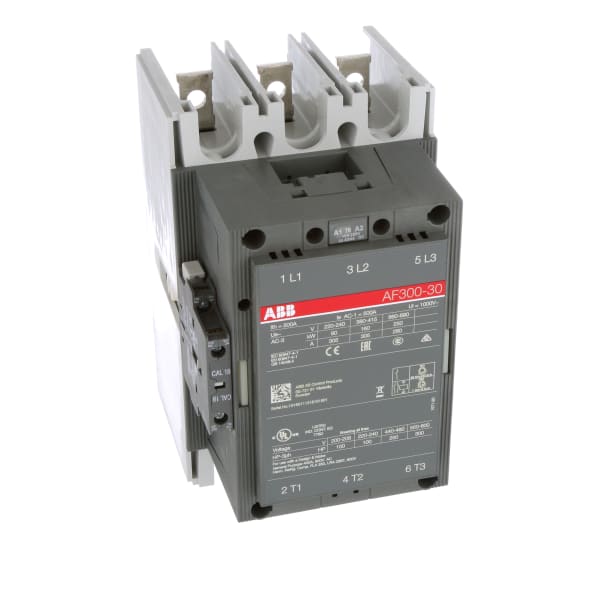 ABB - AF300-30-11-70 - AF300 3 Pole Contactor, 400 A, 300 hp@ 550 to 600 V ac, 100 to 250 V ac ...