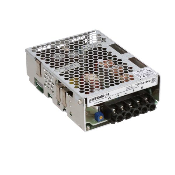 TDK-Lambda - RWS150B-24 - AC-DC Power Supply, 24V, 6.5A, 85-265V, Enclosed, Embedded, 156W ...