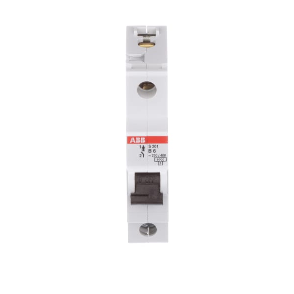 ABB - S201-B6 - Circuit Breaker; 1-P; B Curve; 6A; 6kA; 480Y/277VAC; Handle; Screw Terminals - RS