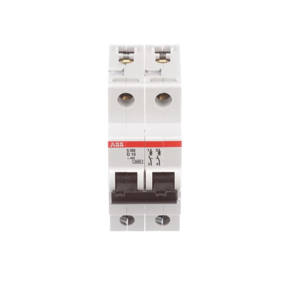 ABB - S202-D10 - Circuit Breaker, 2-Pole, D Curve, 10A, 6kA, 480Y/277VAC, Handle, Screw ...