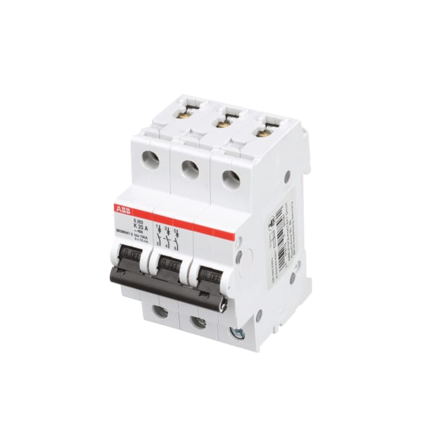 ABB - S203-K25 - Circuit Breaker, 3-Pole, K Curve, 25A, 6kA, 480Y/277VAC, Handle, Screw Termin. - RS