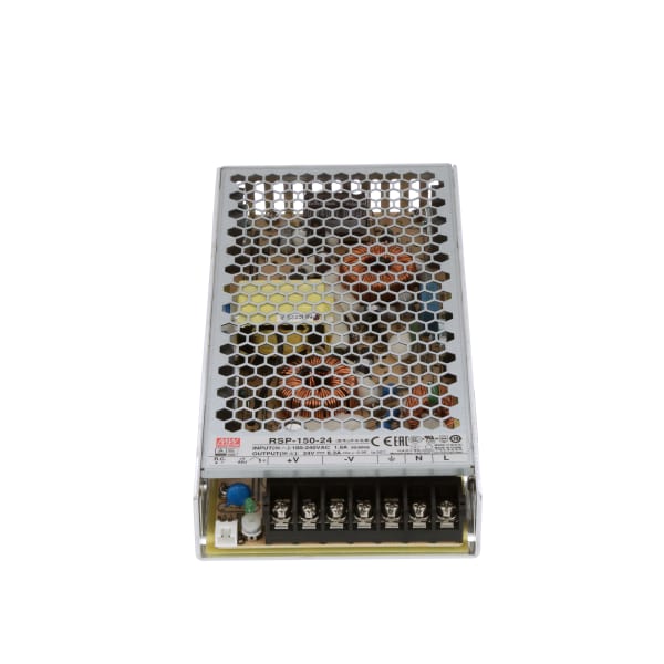 MEAN WELL - RSP-150-24 - Power Supply,AC-DC,24V,6.3A,100-264V In,Enclosed,DIN Rail,PFC,RSP-150 ...