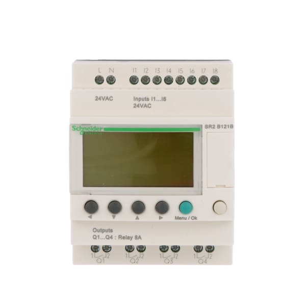 Schneider Electric - SR2B121B - Compact Smart Relay/Programmable, 12 I/O, 24VAC w/LCD, Zelio ...