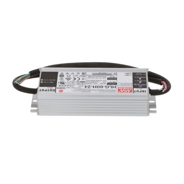 MEAN WELL - HLG-60H-24 - Power Supply,AC-DC,24V,2.5A,100-305V In,Sealed,PFC,LED Driver,HLG-60H ...
