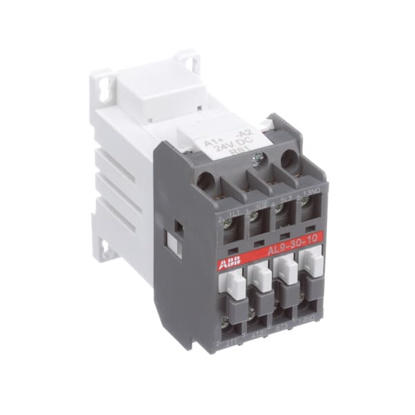 ABB - AL9-30-10-81 - Contactor,NEMA,3 Pole,9A,24VDC Coil,1NO Aux,DIN Rail/Panel Mount,AL Series - RS