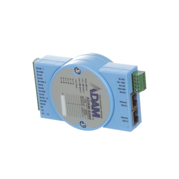 Advantech - ADAM-6260-AE - 6-ch Relay Output Modbus TCP Module - RS