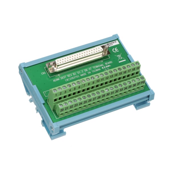 Advantech - ADAM-3937-BE - Wiring Terminal Module, DB-37, DIN Rail, 37 ...