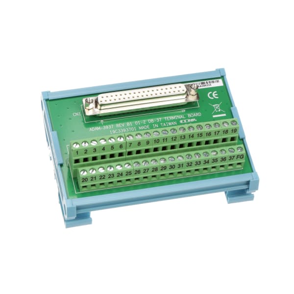 Advantech - ADAM-3937-BE - Wiring Terminal Module, DB-37, DIN Rail, 37 ...