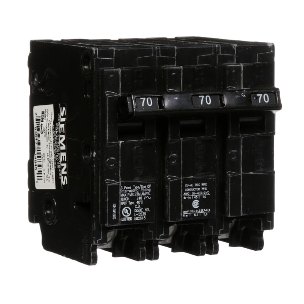 Siemens - Q370 - Circuit Breaker 70A 3P 240V 10KA QP - RS