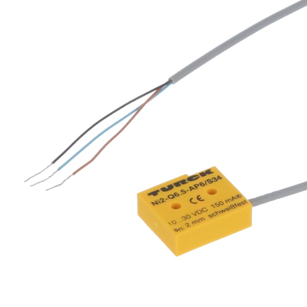 Turck - NI2-Q6.5-AP6/S34 - Inductive Sensor, 2 mm Range, Non-Flush, PNP-NO, 10-30 VDC, NI 2 ...
