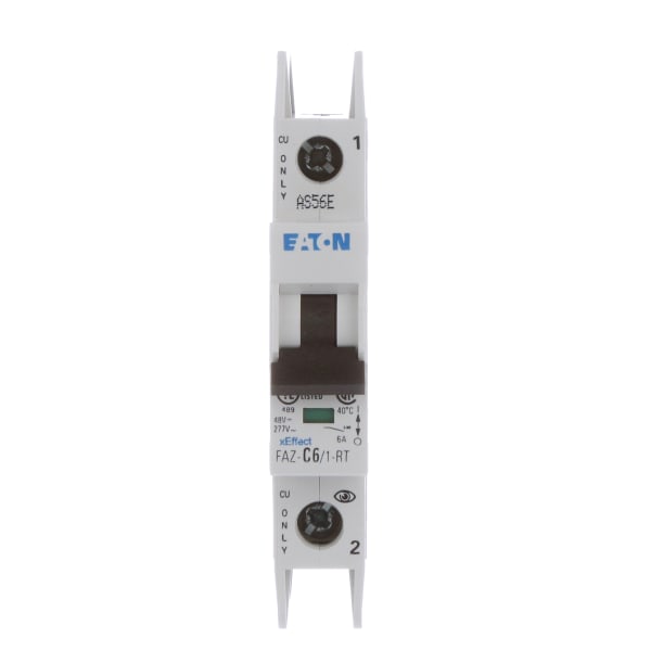 Eaton - Cutler Hammer - FAZ-C6/1-RT-SP - Miniature Circuit Breakers, T/M, 6A, C Curve, 1P, 489 ...