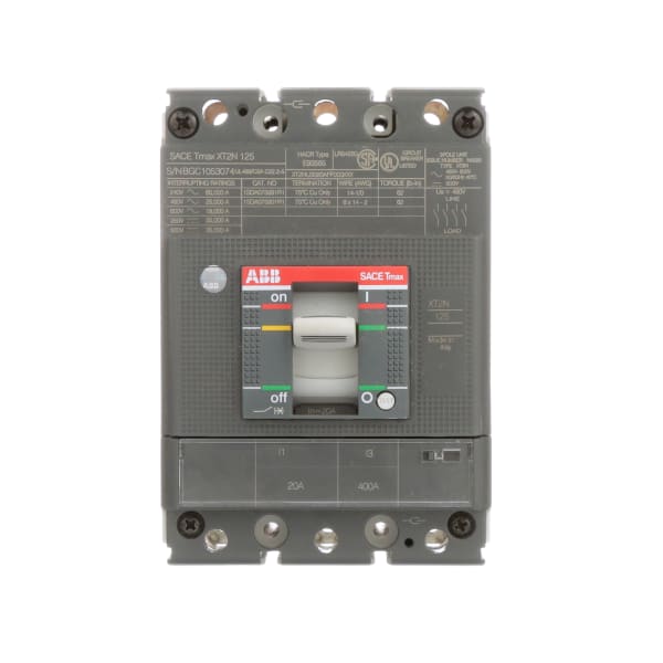 ABB - XT2NU3020AFF000XXX - Tmax Breaker Frame Size XT2N 125 Thermal Magnetic Fixed 20-400 Three ...