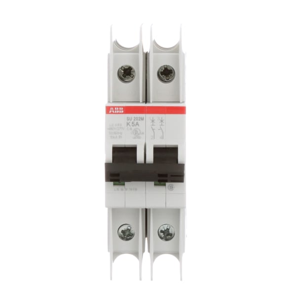ABB - SU202M-K5 - Miniature Circuit Breaker K-Characteristic, 10kA, 5A, 2P UL489 - RS