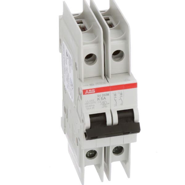 ABB - SU202M-K5 - Miniature Circuit Breaker K-Characteristic, 10kA, 5A, 2P UL489 - RS