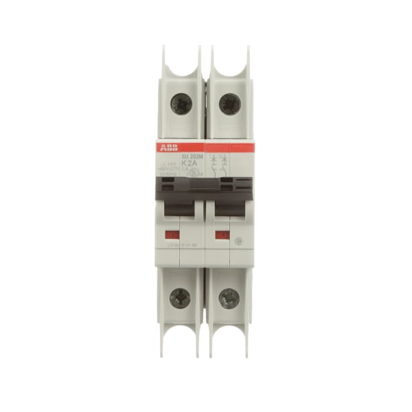 ABB - SU202M-K2 - Miniature Circuit Breaker, Rated Current 2 Amps, 2 Pole, 277/Y480 VAC - RS