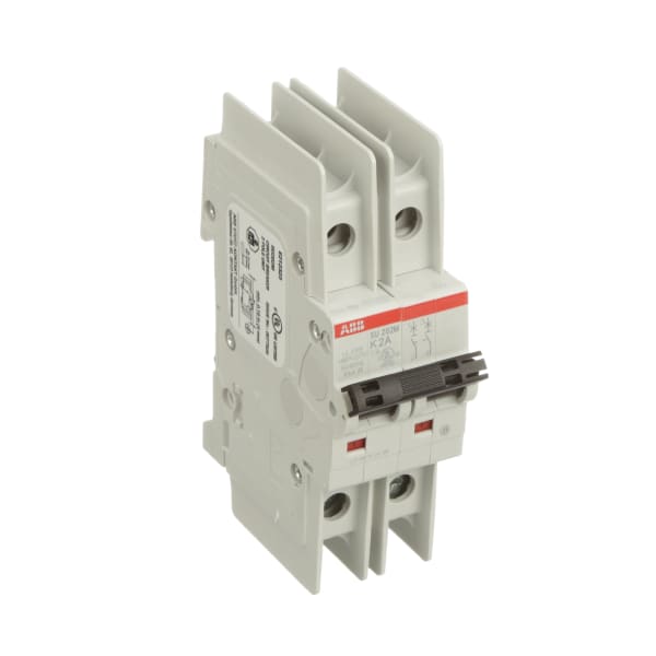 ABB - SU202M-K2 - Miniature Circuit Breaker, Rated Current 2 Amps, 2 Pole, 277/Y480 VAC - RS