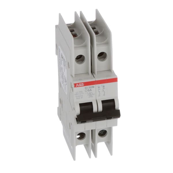 ABB - SU202M-C6 - Miniature Circuit Breaker, Trip Curve C, 6 Amp, 2 Pole, Ul489 - RS