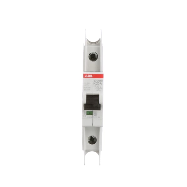 ABB - SU201M-K20 - Miniature Circuit Breaker, Trip Curve K, 20 Amp, 1 Pole, Ul489 - RS