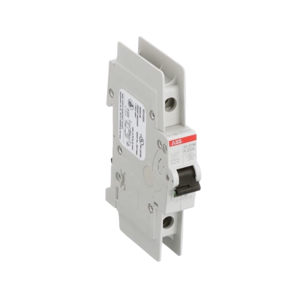 ABB - SU201M-K20 - Miniature Circuit Breaker, Trip Curve K, 20 Amp, 1 Pole, Ul489 - RS