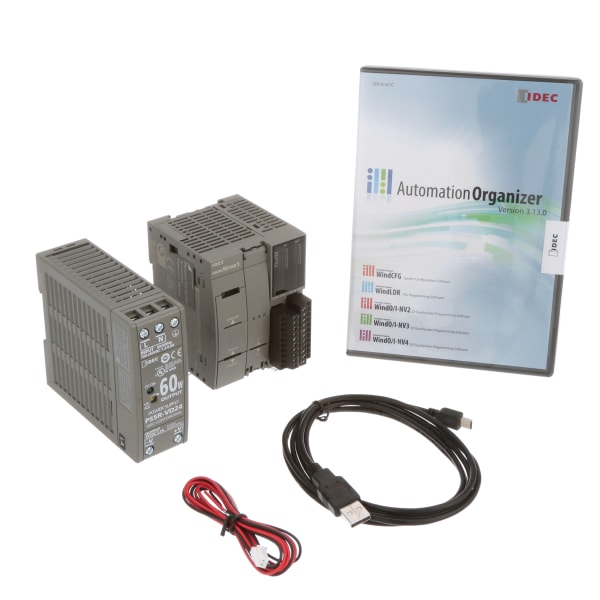 IDEC Corporation - KIT-FC6A-P16-R - PLC Starter Kit, 16 Input 16 Relay Output, 24 VDC ...