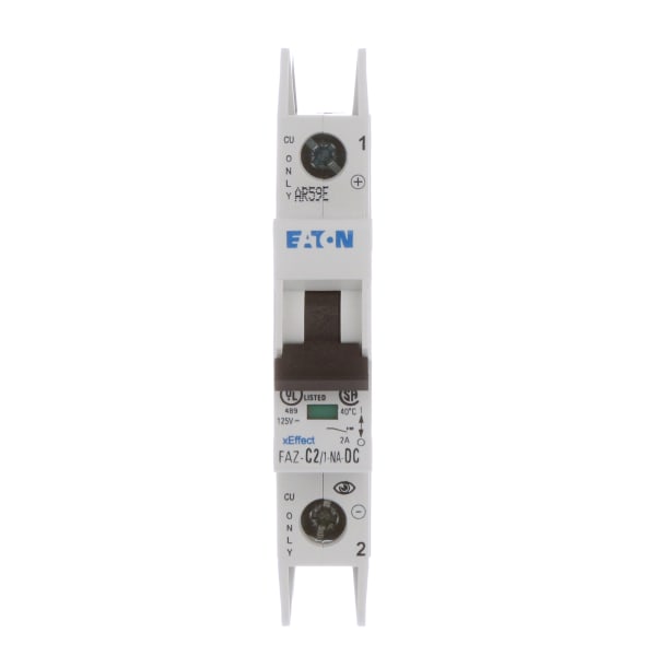 Eaton - Cutler Hammer - FAZ-C2/1-NA-DC-SP - Miniature Circuit Breakers, 2A, 3 Pole, C Curve, UL ...