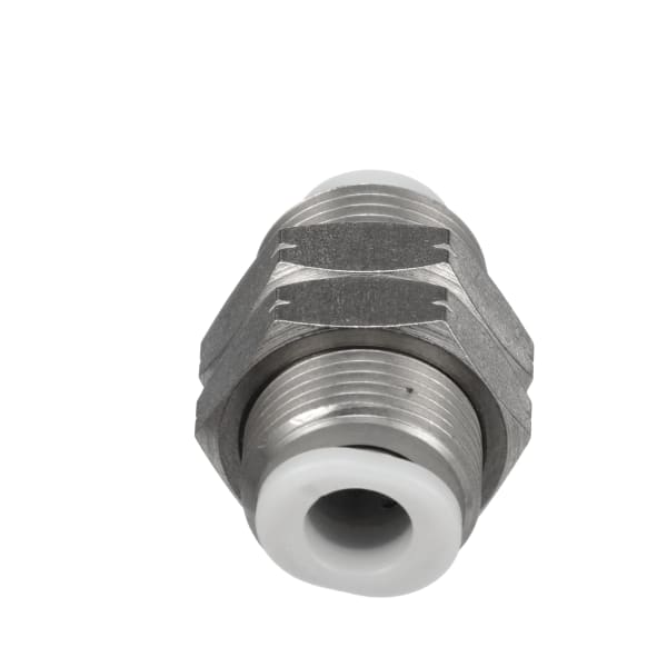 SMC Corporation - KQ2E06-00G1 - Bulkhead Fitting UNION,ST STEEL,FOR 6mm TUBING,OVAL REL - RS