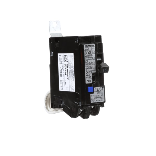 Siemens - BA115AFC - Circuit Breaker BAF2 AFCI 1P 120V 15A 10KA - RS