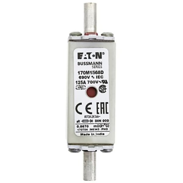 Bussmann by Eaton - 170M1568D - FUSE 125A 690V aR DIN 000 HSDNH - RS