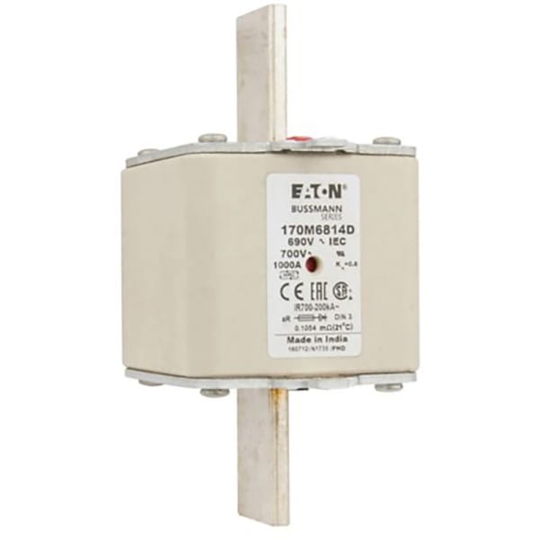 Bussmann by Eaton - 170M6814D - FUSE 1000A 690V aR DIN 3 HSDNH - RS