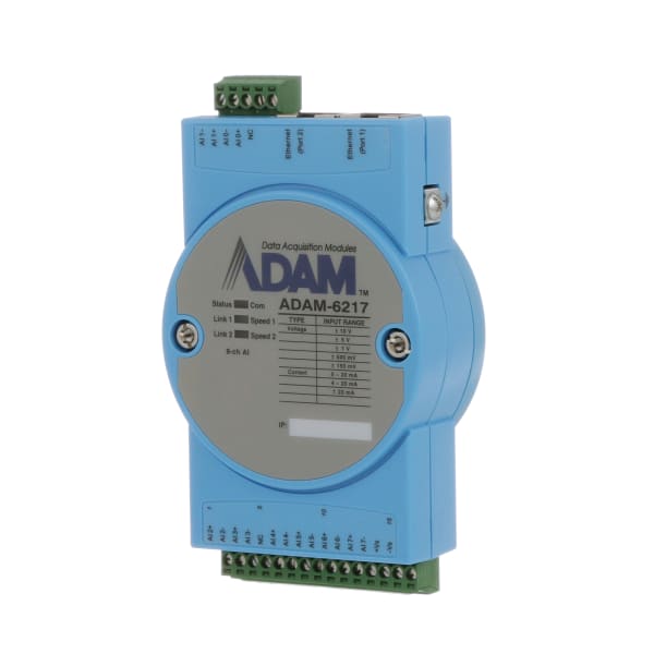 Advantech - ADAM-6217-B - Remote I/O Module, 8 Analog Isolated Input Modbus TCP, adrxo, ADAM ...