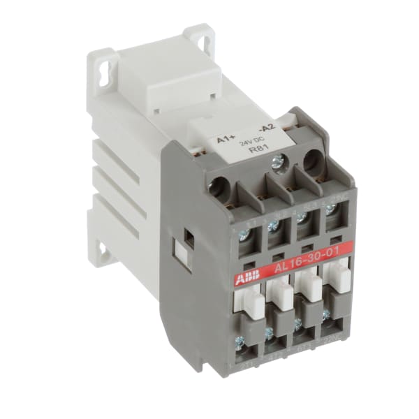 ABB - AL16-30-01-81 - Contactor,NEMA,3 Pole,17A,24VDC Coil,1NC Aux,DIN Rail/Panel Mount,AL ...