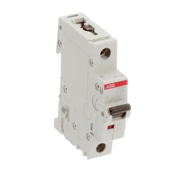 ABB - ST201M-D2 - Circuit Breaker, Miniature, DIN Rail Mount, D Curve, 1 Pole, 2A - RS