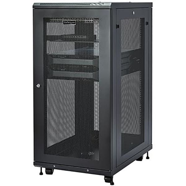 StarTech.com - RK2433BKM - Server Rack Cabinet, 19in, 24U 30in Deep Rack, Network Cabinet with ...